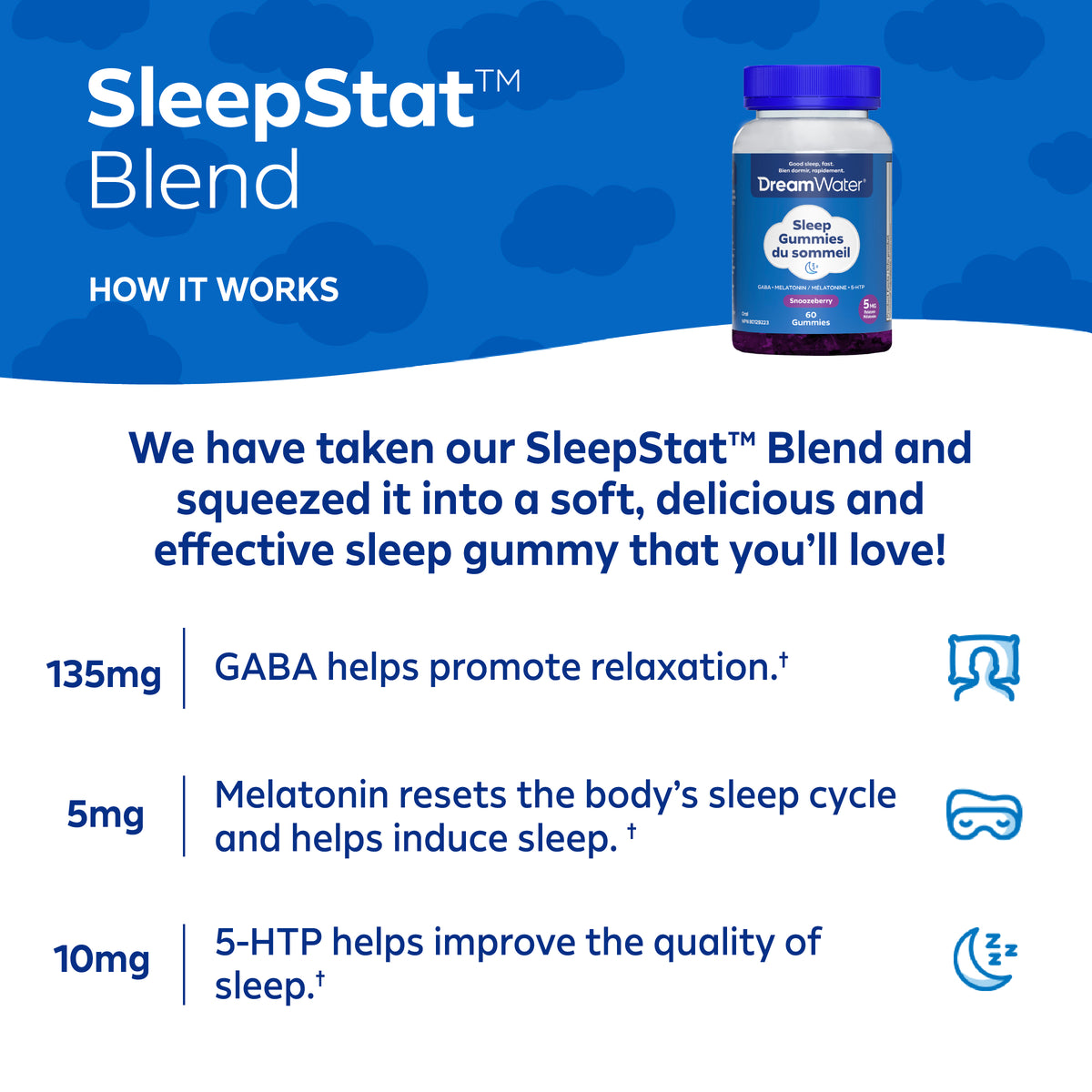 Dream Water Sleep Aid Gummies - Sugar-Free - 60ct – Dream Water Canada