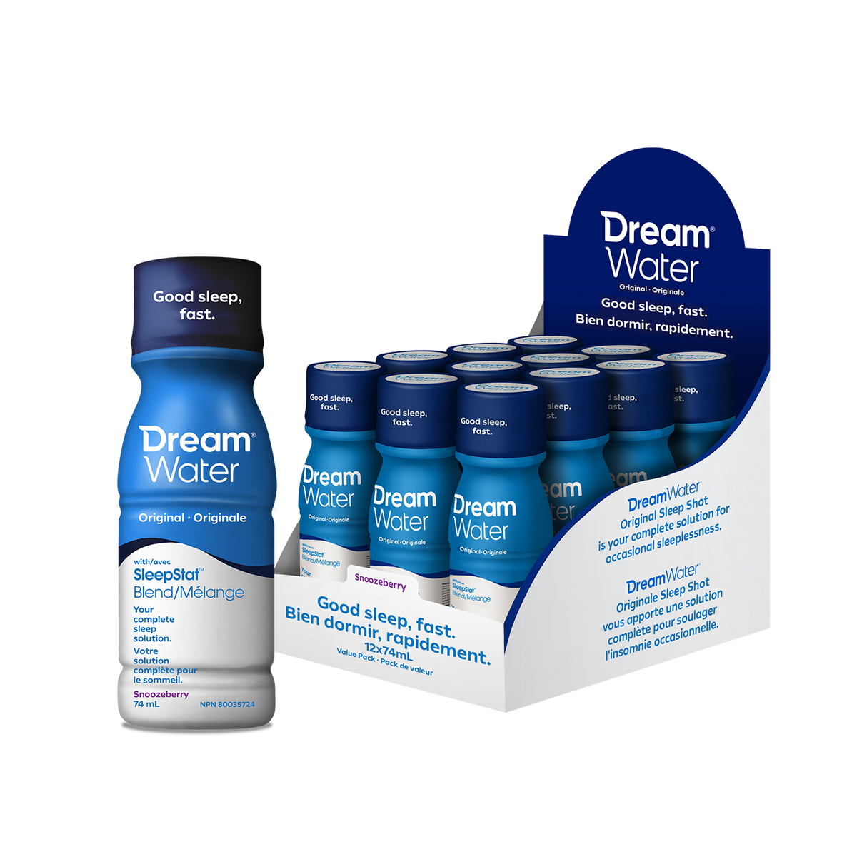 Dream Water Sleep Aid Shot - Snoozeberry Flavour - 12 pack – Dream ...