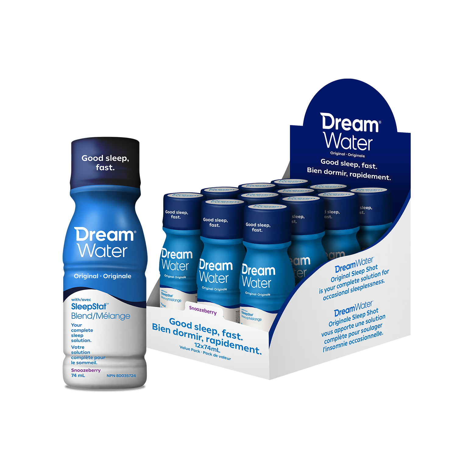 Dream Water Sleep Aid Shot - Snoozeberry Flavour - 12 pack – Dream ...