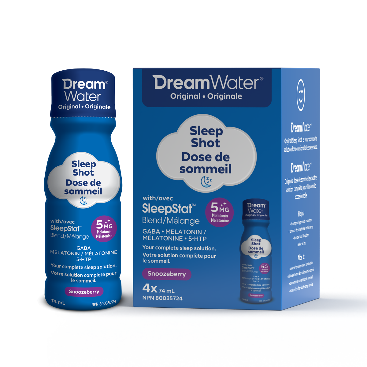 Dream Water Sleep Aid Shot - Snoozeberry Flavour - 4 pack – Dream Water ...