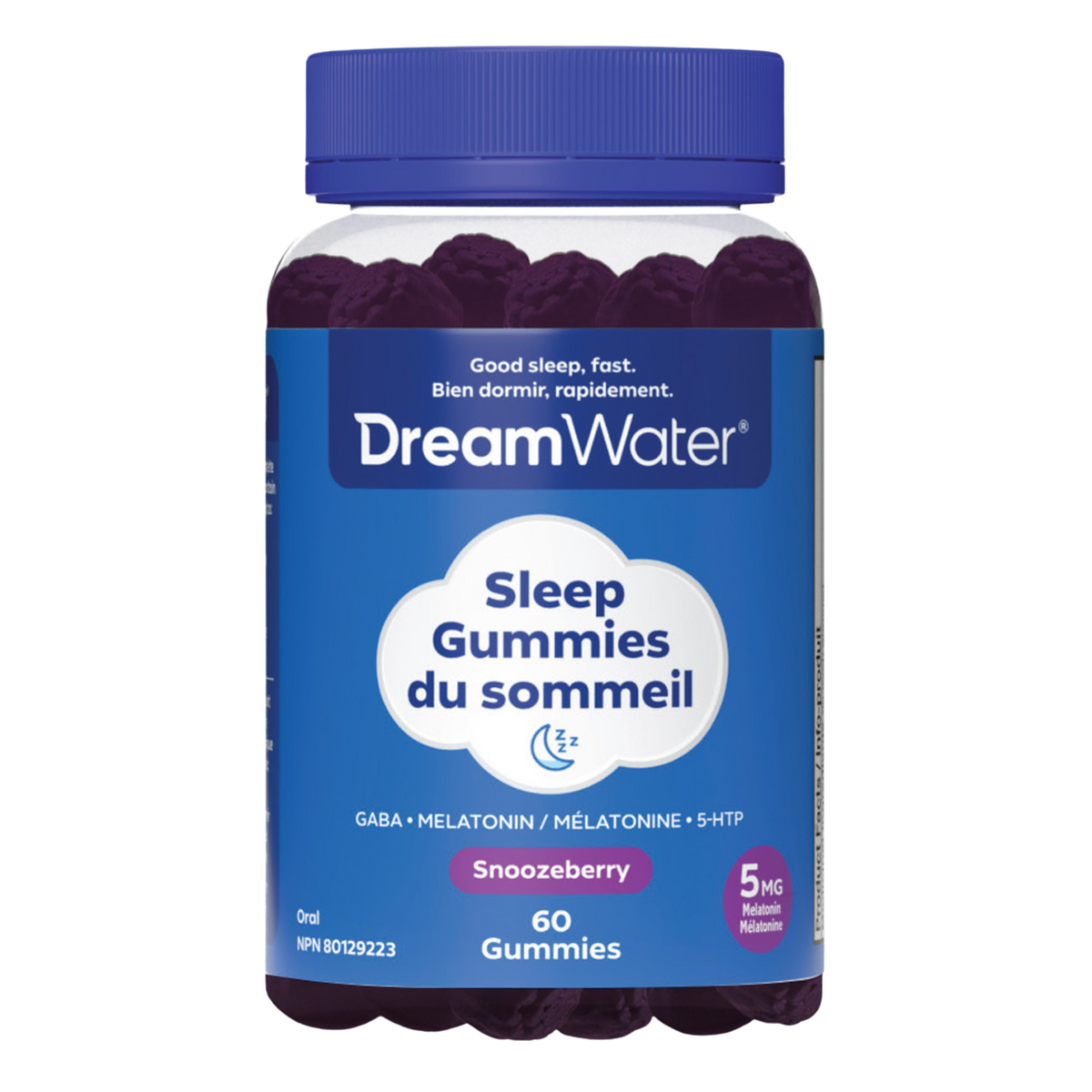 Dream Water Sleep Aid Gummies, Sugar-Free, 60 Count – Dream Water Canada