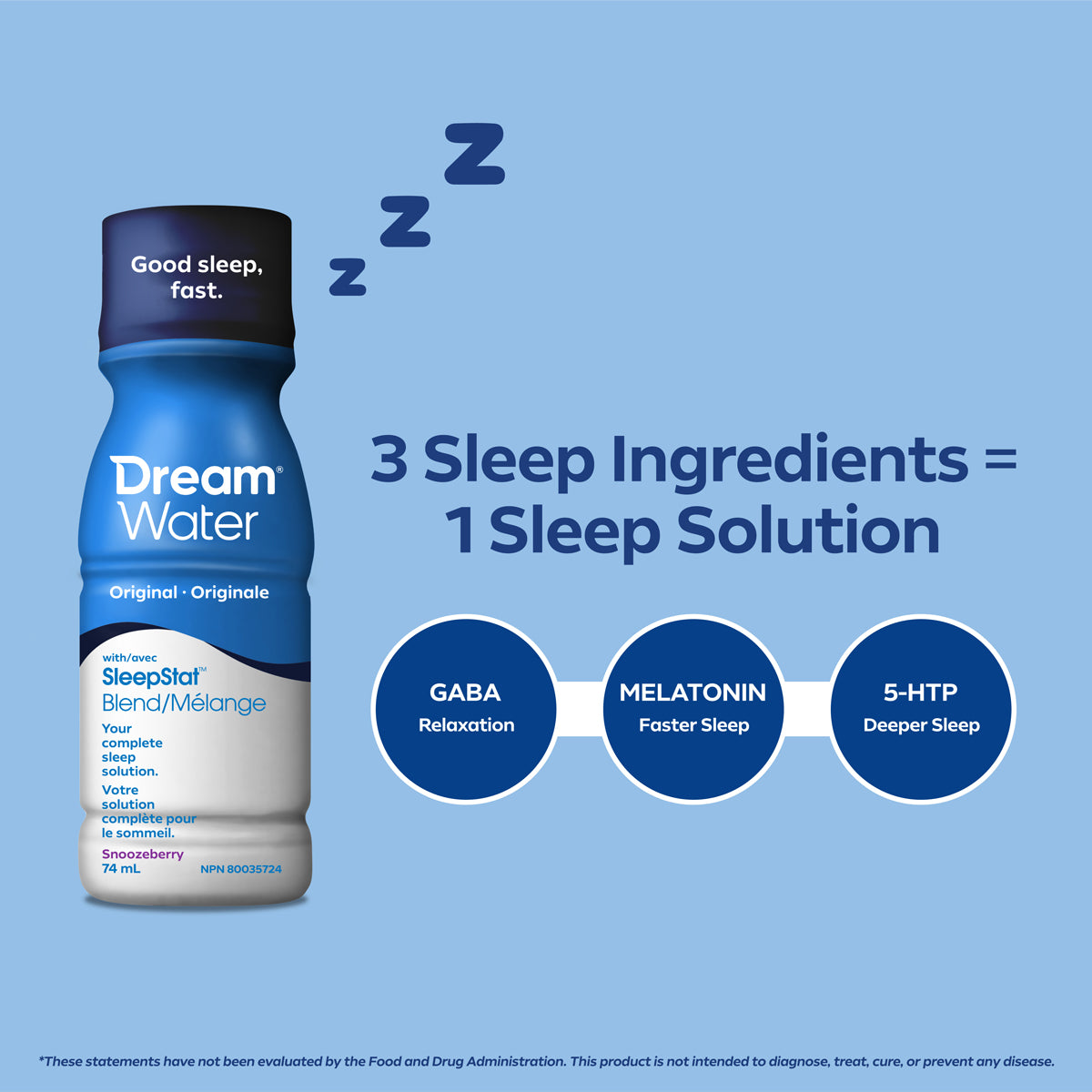 Dream Water Sleep Aid Shot - Snoozeberry Flavour - 12 pack – Dream ...